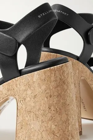 Stella McCartney Skyla Vegea® Platform Sandals - Black