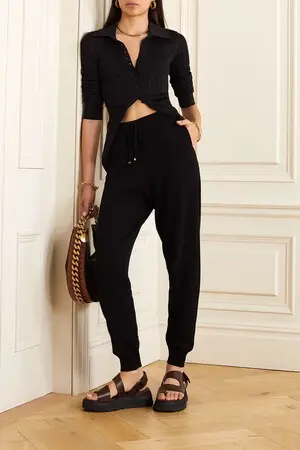 Stella McCartney Julia Wool Track Pants - Black