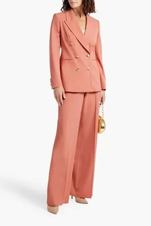 Max Mara Wool-blend Twill Wide-leg Pants - Antique Rose