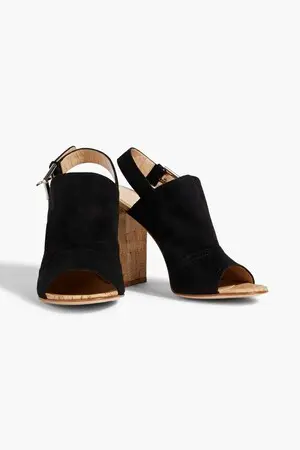 GIANVITO ROSSI Sierra Suede Slingback Sandals
