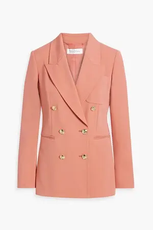 Max Mara Double-breasted Wool-blend Twill Blazer