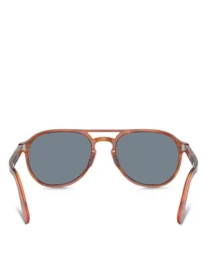 Persol 55mm Aviator Sunglasses - Blue