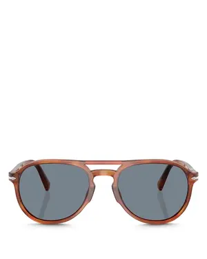 Persol 55mm Aviator Sunglasses - Blue