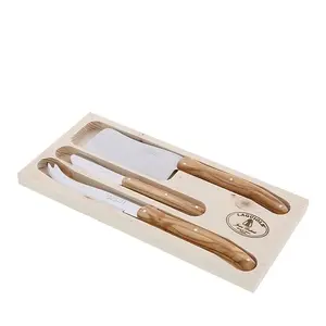 LAGUIOLE JEAN DUBOST Rustic Range Olivewood 3-piece Cheese Set - Brown