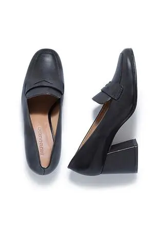 Bernardo Nessa Block Heel Loafers - Black