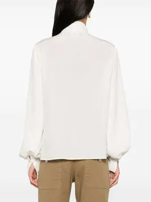 Etro Pussy-bow Silk Blouse - White