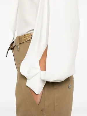 Etro Pussy-bow Silk Blouse - White
