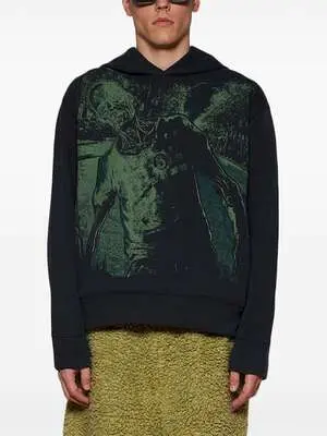 MAISON MARGIELA Graphic Print Hoodie - Black