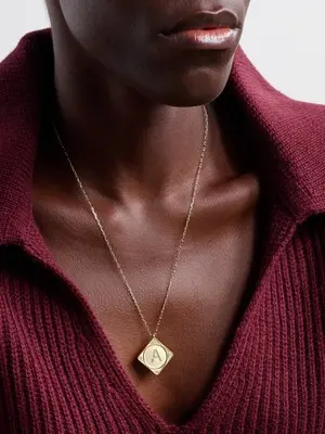 Lauren Rubinski Initial Diamond Pendant Necklace