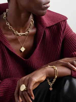 Lauren Rubinski Initial Diamond Pendant Necklace