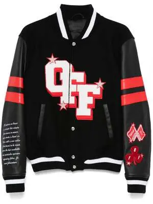 Off-White Dices Lea Varsity Jacket - Black