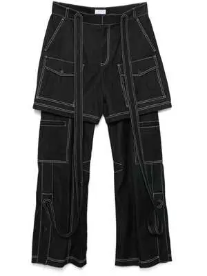 Off-white Black Wash Pants For Men