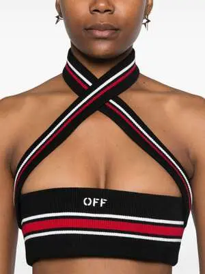 Off-White Crossover-straps Cropped Top