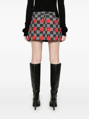 Off-White Star-print Denim Mini Skirt