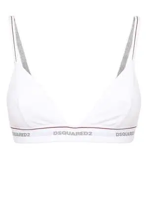Dsquared2 Triangle-cup Jersey Bra - White