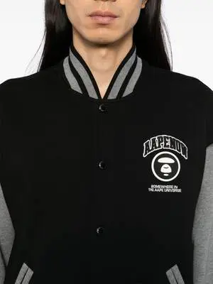 AAPE BY *A BATHING APE® Logo Baseball Jacket
