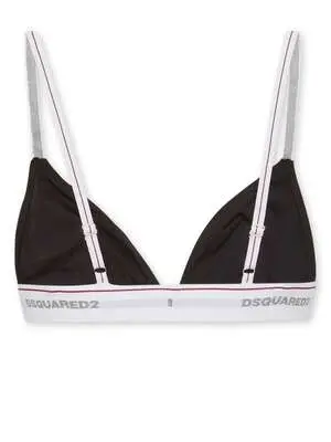 Dsquared2 Triangle-cup Jersey Bra - Black