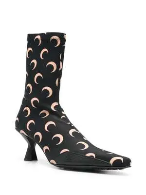 MARINE SERRE Moon-printed Jersey Boots