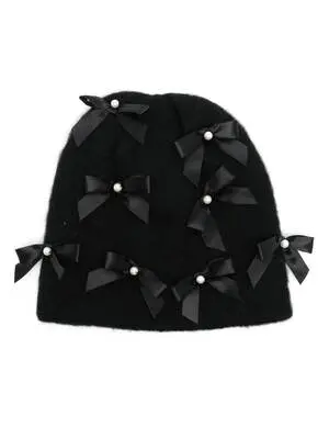 JENNIFER BEHR Bow Beanie - Black