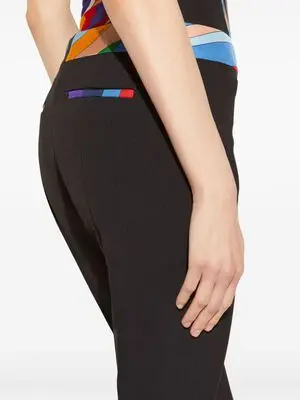 Emilio Pucci Abstract-print Trim Cropped Trousers