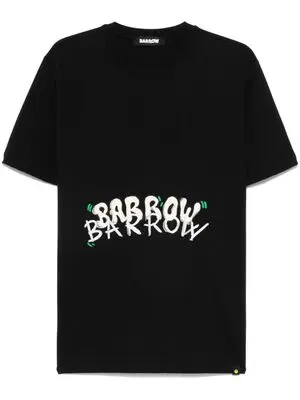 BARROW Raised-print T-shirt - Black