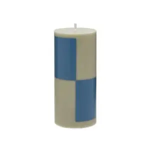 HAY Column Candle Small - Grey/blue