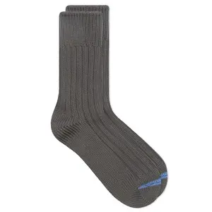 ROTOTO Chunky Ribbed Crew Socks - Charcoal