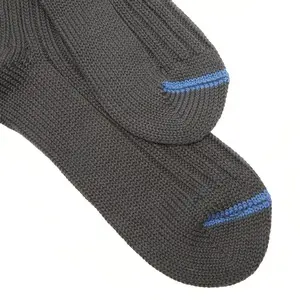 ROTOTO Chunky Ribbed Crew Socks - Charcoal