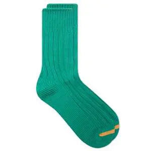 ROTOTO Chunky Ribbed Crew Sock - Green