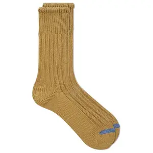 ROTOTO Chunky Ribbed Crew Socks - Olive