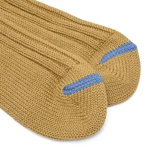 ROTOTO Chunky Ribbed Crew Socks - Olive