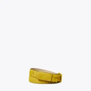 Tory Burch 1.5" Plate Belt Harvest Yellow