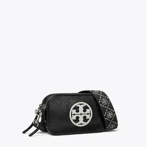 Tory Burch Mini Miller Crinkle Crossbody Bag - Black