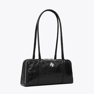 Tory Burch Small Crinkle Marshmallow Satchel - Black
