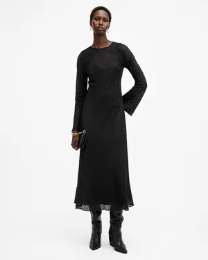 ALLSAINTS Jada Animal Print Maxi Dress