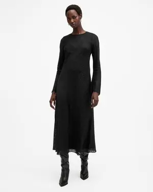 ALLSAINTS Jada Animal Print Maxi Dress