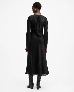 ALLSAINTS Jada Animal Print Maxi Dress