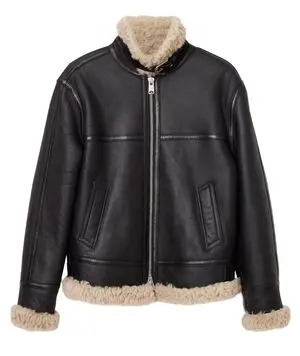 ALLSAINTS Lorel Shearling Flying Jacket - Black
