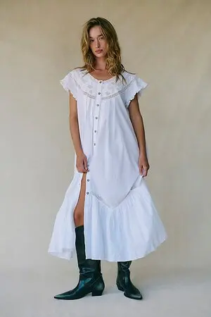 Free People Aster Midi Dress - Ivory