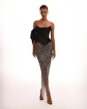 MILLA Fully Sequined Maxi Skirt