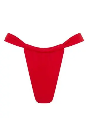 LET'S SWIM Ruched Bikini Bottoms