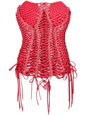 Dolce & Gabbana Lace-detail Satin Corset Top