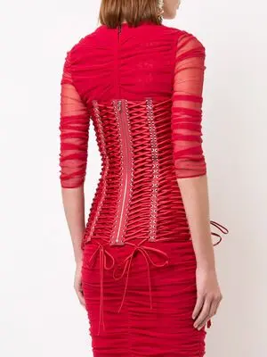 Dolce & Gabbana Lace-detail Satin Corset Top