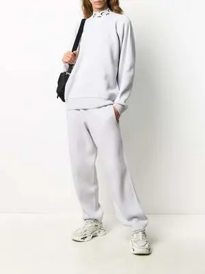 BARRIE Ideal Rib-trimmed Cashmere Jumper - Grey