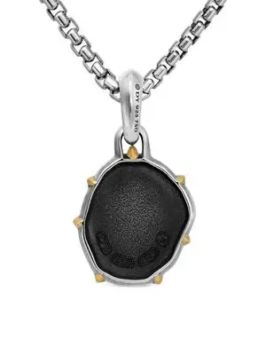 David Yurman 18kt Yellow Gold And Sterling Pisces Amulet - Silver