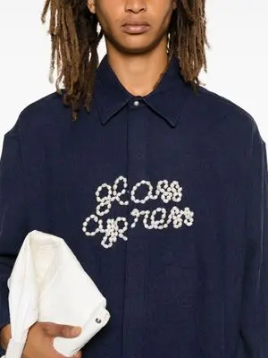 GLASS CYPRESS Faux-pearl Detail Shirt