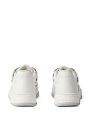 MSGM Logo-debossed Leather Sneakers