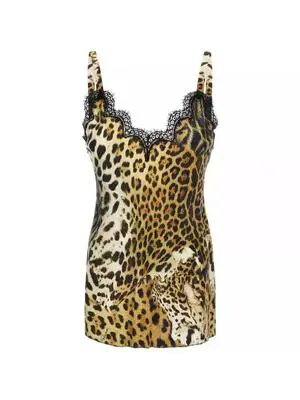 Roberto Cavalli Leopard-print Top - Brown