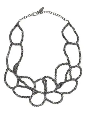 Brunello Cucinelli Monili Floral Necklace - Silver
