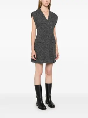 Claudie Pierlot Tweed Dress In Grey - 40% Off | Editorialist